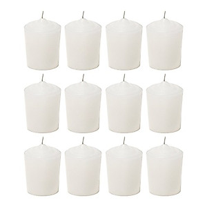 SRG White Unscented 15 Hours Votive Candles Pack of 12