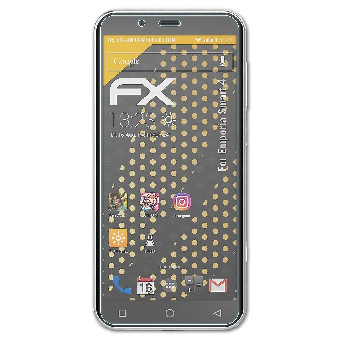 atFoliX Screen Protector compatible with Emporia Smart.4 Screen Protection Film, anti-reflective and shock-absorbing FX Protector Film (3X)