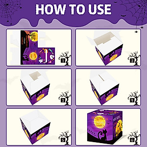 51 Pcs Halloween Party Supplies, Halloween Costume Contest Ballot Box with 50 Voting Cards Party Supplies for Halloween Party Decor