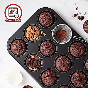 Baking Set – 6 Piece – Deluxe Non Stick Black Coating Inside and Outside – Carbon Steel Bakeware Set – PFOA PFOS and PTFE Free by Bakken