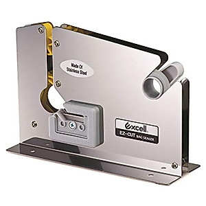MAT Stainless Steel Premium Bag Sealing Tape Dispenser for Ground Meat Packaging System & Bag Neck Sealer: for up to 1/2 inch Wide