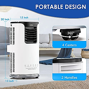 COLZER Portable Air Conditioners 14,000 BTU Portable AC Unit 4-in-1 Air Conditioner Portable for Room up to 500 Sq. Ft. Large, Mobile Cooler with Remote Control