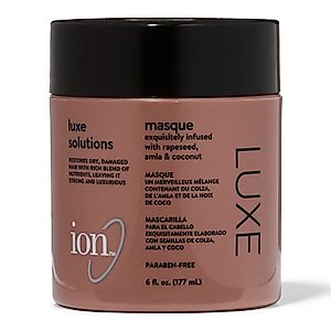 ion Luxe Hair Mask, Luxury Ingredients, Hydrating, Dry Damaged Hair, Color Safe, Paraben-Free