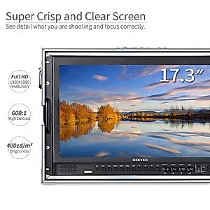 SEETEC P173-9HSD-CO 17.3 Inch Carry on Broadcast Production Director Monitor with 3G-SDI HDMI YPbPr Input and Output Aluminum Design Full HD 1920×1080