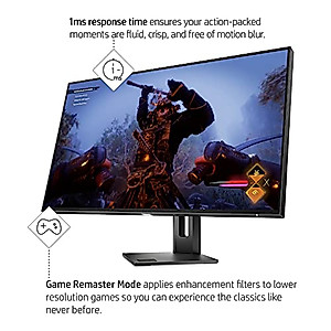 OMEN 27u 4K Gaming Monitor, 4K UHD Display (3840 x 2160), IPS panel, 99% sRGB, 95% DCI-P3, 16:9, AMD FreeSync Premium Pro Technology, 27u (2022),Black