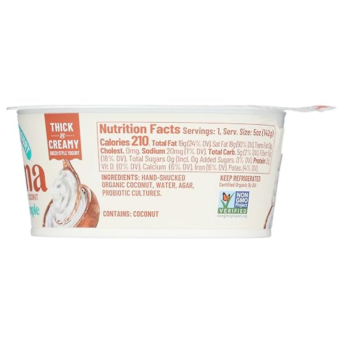 CULINA Plain & Simple Coconut Yogurt, 5 OZ