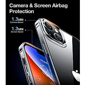 TORRAS Crystal Clear Designed for iPhone 14 Case, [Non-Yellowing] Slim Fit Ultra Thin [Military Drop Protection] Soft Silicone TPU Shockproof Protective Cover Case for iPhone 14 6.1 Inch, Clear