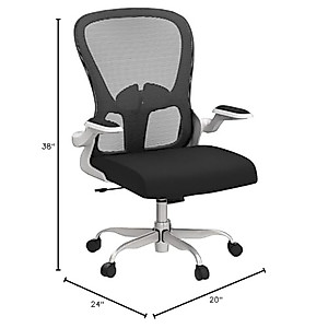 Ergonomic Office Chair, Comfort Swivel Home Office Task Chair, Breathable Mesh Desk Chair, Lumbar Support Computer Chair with Flip-up Arms and Adjustable Height