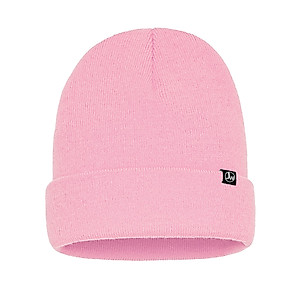 Joywant Knit Beanie Hats for Men Slouchy Acrylic Guys Women Winter Hat Skull Caps All Season Cuffed Unisex Beanies (Pink)