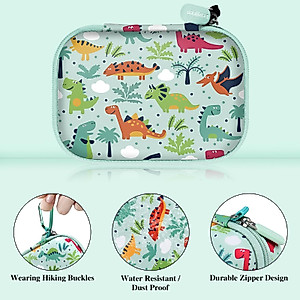 Leayjeen Kids Camera Case Compatible with Goopow/Mgaolo/HOOMOON/Hangrui Kids Camera Toys and Children Digital Video Camcorder Camera,Best Easter Birthday Festival Gift -Green Dinosaur(Case Only)