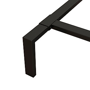 HUAXIN LUCKY Metal Bed Frame / 7 Inch Queen Support Bed Frame for Box Spring and Mattress, Heavy Duty Bed Base, Noise Free Platform Bed, Easy Assembly, Black