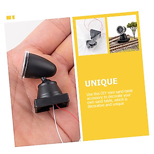 DOITOOL 15 Pcs Model Signal Light Miniature Spotlight Model Sand Table Model Material Sand Table for Kids Children Toys Micro Landscape Decor Miniature Furniture Simulation