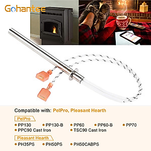 gohantee SRV7000-660-AMP Igniter Compatible with Pelpro Pellet Stove Igniter & Pleasant Hearth Pellet Stoves Ignitor Replacement Ignitors 300W