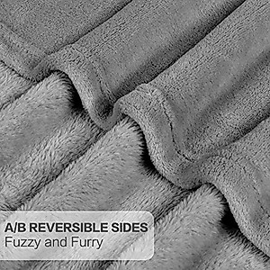 TILLYOU Micro Fleece Plush Soft Toddler Blanket for Boys Girls - Large Lightweight Crib Blanket for Baby Bed Lounger - Fuzzy Warm Cozy Blanket for Daycare Preschool Naptime Oversized 40x50 Gray