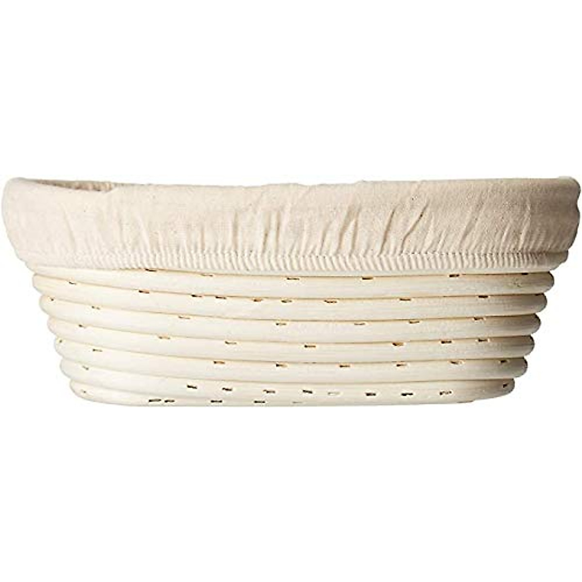 Set of 2 Oval (9.8 x 6 x 3.5 inch) Banneton Proofing Basket & Liner SUGUS HOUSE Brotform Dough Rising Rattan Handmade rattan bowl-Perfect For Artisan