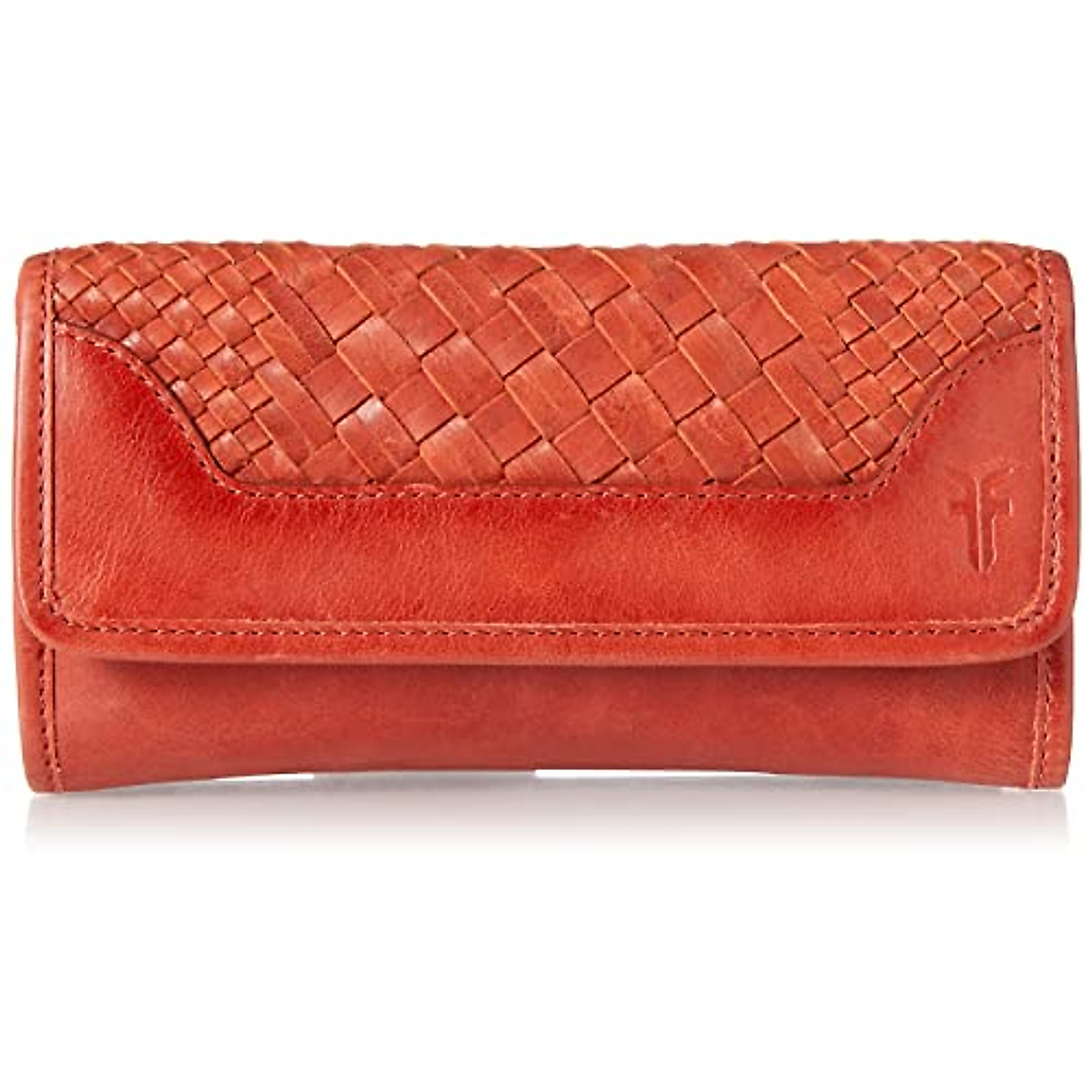 Frye Melissa Basket Woven Wallet, Sandstone