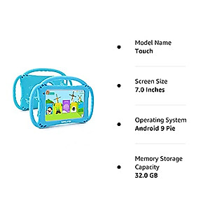 Kids Tablet 7inch Android Toddler Tablet 32GB Tablet APP Preinstalled & Parent Control Learning Education Tablet WiFi Camera Kid-Proof Case with Handle,Netflix YouTube Ages 3-14