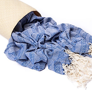 Baby Trapoz Mexican Rebozo Shawl, Ideal for Natural Birth, Doula Massage, 98.5", Royal Blue