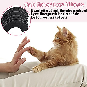 6 Pcs Replacement Carbon Filters Compatible with Litter-Robot 4 - Self Cleaning Cat Litter Box Filter Replacement to Eliminate odor and Control Cat Body Moisture