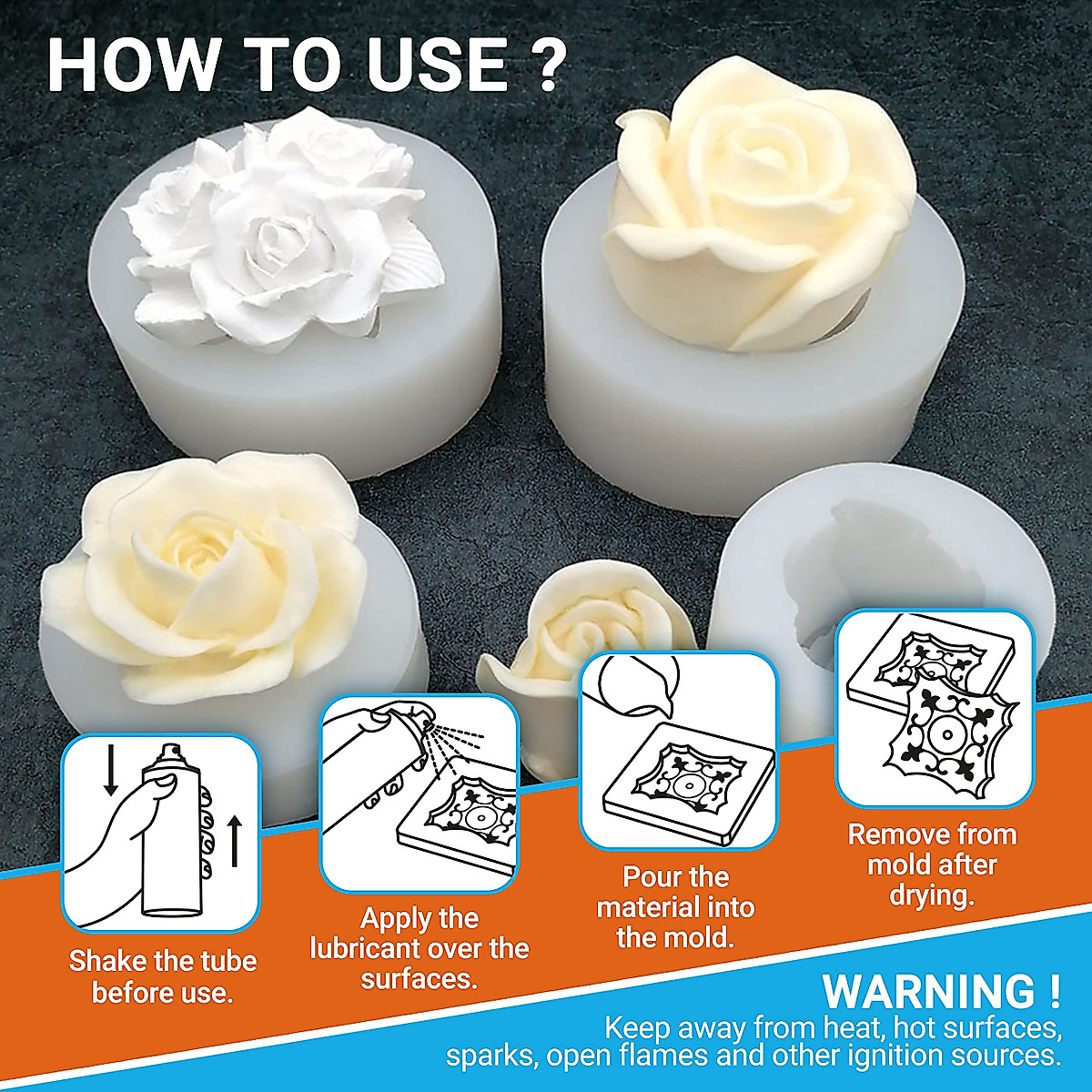 Adhesive Guru Silicone Mold Release Aerosol Spray (13.5 fl oz) Lubricant Agent for Epoxy Resin Molds (1 Pack)