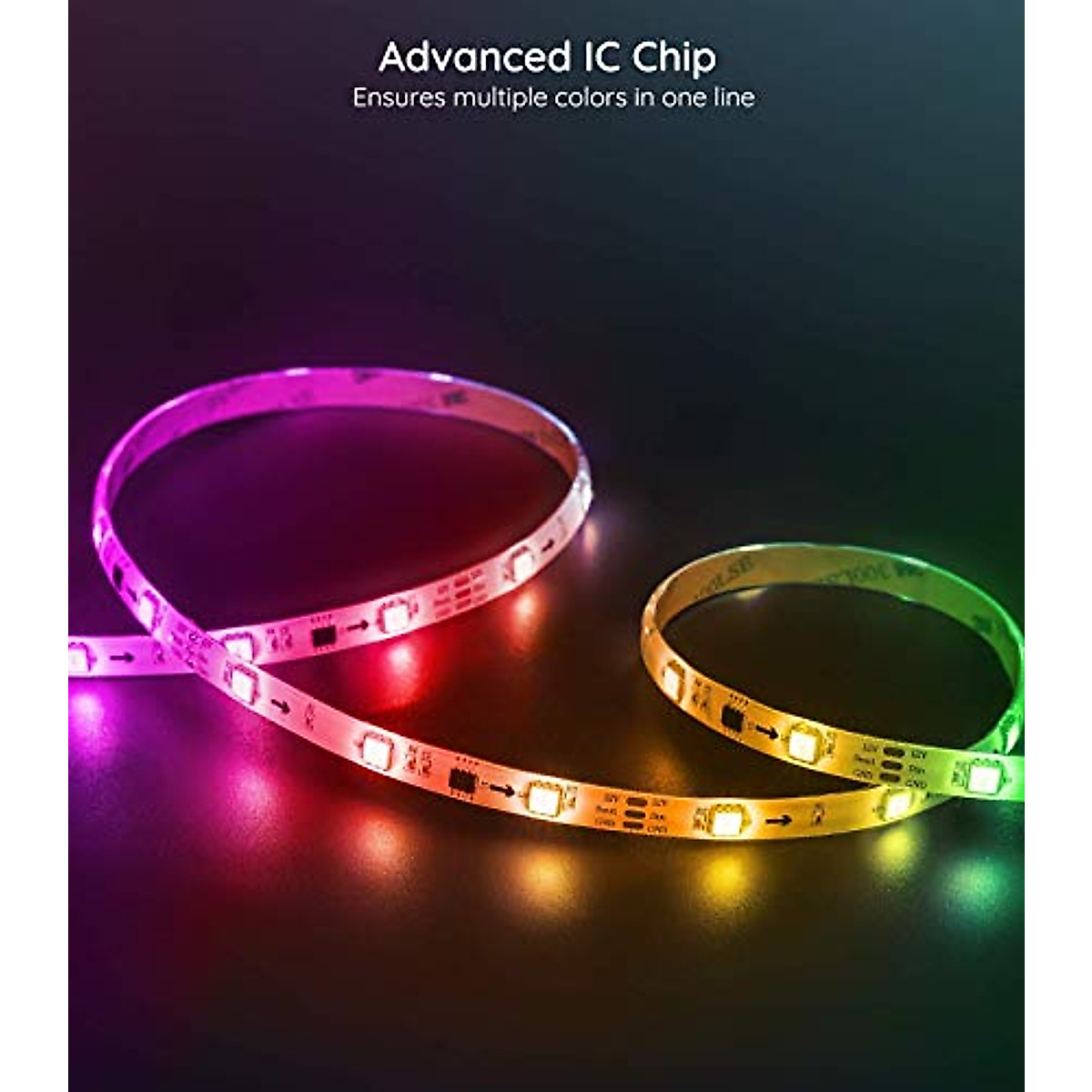 Govee 16.4ft RGBIC LED Strip Lights, WiFi Color Changing LED Lights Segmented Control, Work with Alexa and Google Assistant, Music LED Lights for Bedroom, Kitchen, Christmas Party