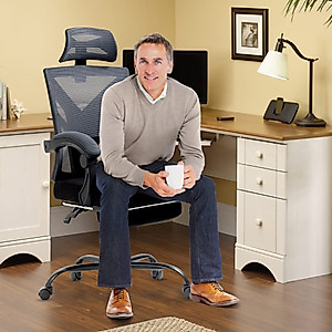 Reclining Office Chair with Foot Rest, Mesh Office Chair, Ergonomic Office Chair with footrest, Computer Desk Chair with Lumbar Support Pillow, 280lb Capacity