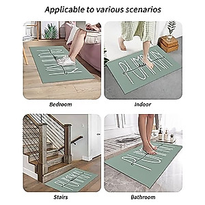 Hello Pumpkin Door Mat 24x36inch, Non-Slip Absorbent Non Skid Entrance Mat, Washable Low-Profile Inside Outside Floor Mat Doormats for Entryway Patio, Fall Thanksgiving Green Background