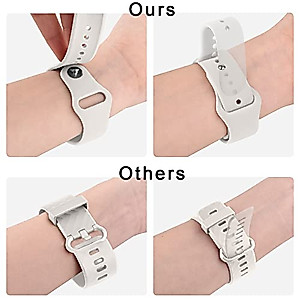 Vanjua Bands Compatible with Samsung Galaxy Watch 5 Band 40mm 44mm, Galaxy Watch 5 Pro Bands 45mm, 20mm Soft Silicone Sport Replacement Strap for Galaxy Watch 5 Band Women Men (Starlight)