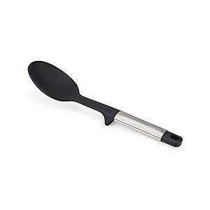 Joseph Joseph Elevate Silicone Solid Spoon, BPA Free, Heat Resistant Non Stick Kitchen Utensil, Weighted Stainless Steel Handle