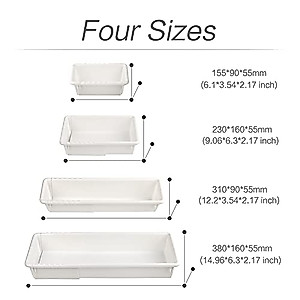 Laugh Cat Expandable Drawer Organizer and Storage Bins Set of 10 Plastic Divider Box For Kitchen Makeup Tray Bathroom Office
