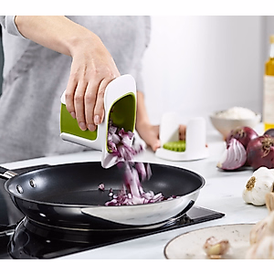 Joseph Joseph ChopCup Vegetable Chopper and Dicer, Sharp Stainless Steel blades, White