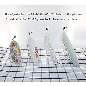 Artliving Two Part Adjustable Clear Acrylic Plastic Display Stand Easel (set of 6)