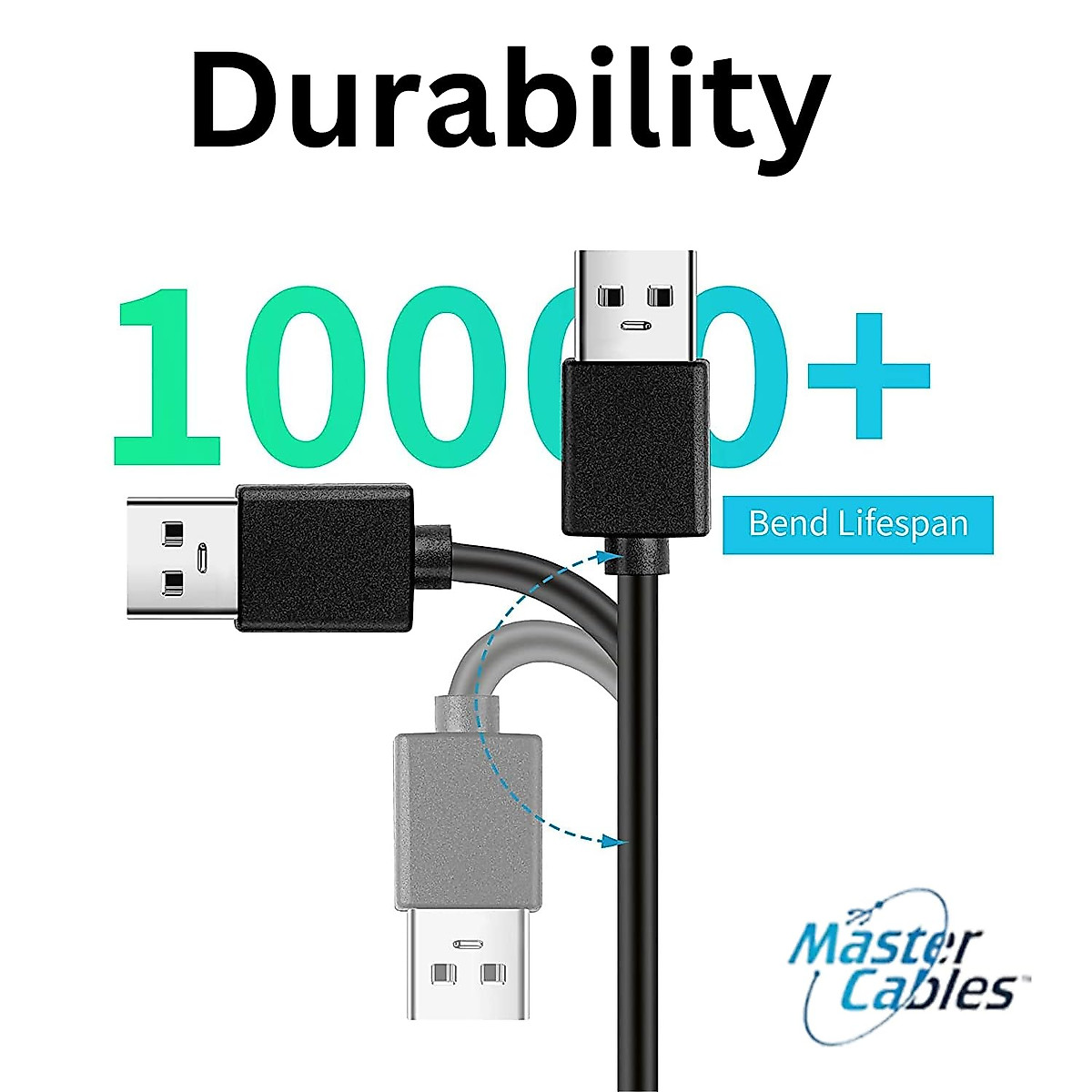 Master Cables USB Cable Compatible with Lacie Hard Drive Replacement USB 3.0 Type A to Micro USB B Cable