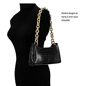 Fashionable Heavy Aluminum O Shape Metal Purse Chains Handle Shoulder Straps Replacement for Women's Handbags,Shoulder Bag (Antique Gold)