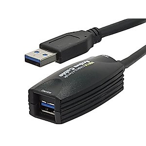 Monoprice 5-meter USB 3.0 A Male to A Female Active Extension Cable, Black