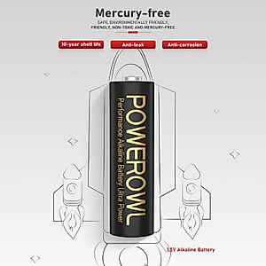 POWEROWL High-Capacity Alkaline AAA Batteries 24 Pack, 1.5v Long Lasting Triple A Battery, 10-Year Shelf Life
