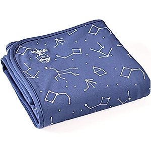 Woolino Baby Blanket for Crib or Stroller - Merino Wool and Organic Cotton Infant Blanket - 4 Season - 40” x 31.5” - Nightsky