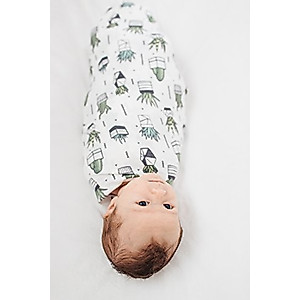 Large Premium Knit Baby Swaddle Receiving Blanket "Shiloh" by Copper Pearl