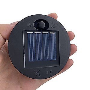 2 Pack Replacement Solar Light Parts Solar Light Replacement Top for Outdoor Hanging Lanterns Top Size 2.76 inches, Bottom Size 2.36inches Compatible Lantern Diameter is 2.36''-2.7''