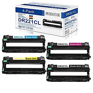 ALUMUINK Remanufactured DR221CL Drum Unit Set Replacement for Brother DCP-9015CDW DCP-9020CDN HL-3150CDN HL-3170CDW Printer Drum (1Black,1Cyan,1Magenta,1Yellow,4 Pack)