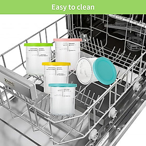 WSSJHYY Ninja creami pints and lids - 4 pack，24 oz NC500 NC501 Ice Cream Pint Cups fit for Ninja Delux Ice Cream Maker，Dishwasher Safe, BPA-Free, Leak Proof - four colors