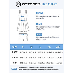 ATTRACO Women's Workout Dress with Shorts Pockets Golf Skirt Sport Exercise Outfits Black M