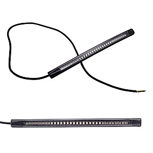 Motorcycle Tail Lights, Universal 48 Led Two-color Light Bar Stop Turn Signal Lights All-in-one for Motorcycle Waterproof Flexible Light (Yellow + Red)