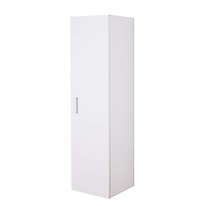 Basicwise Modern Long Bathroom Wall Mounted Cabinet, White,