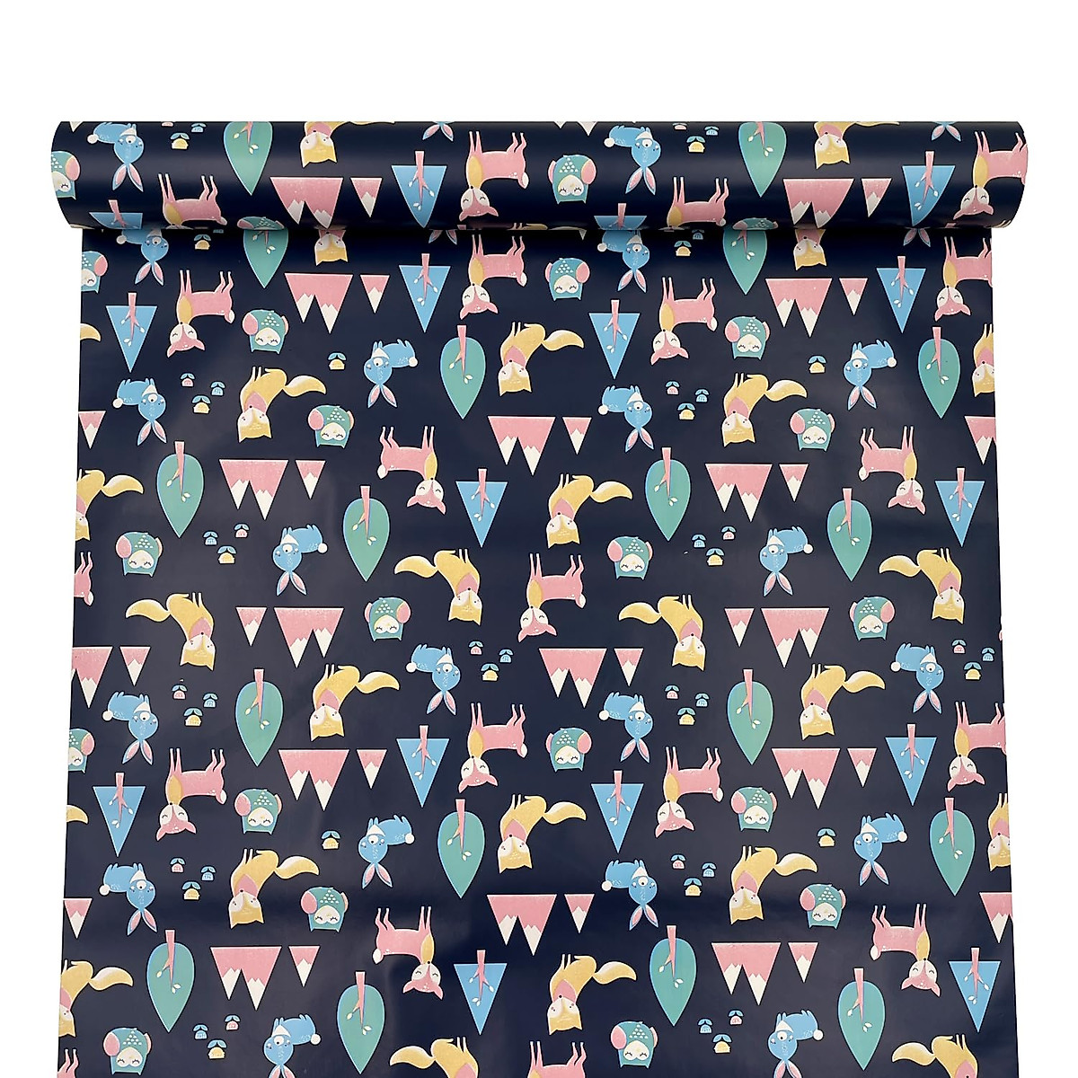 Yifely Fox Shelf Liner Peel & Stick Rabbit Shelving Paper Decor Kids Study Desk Game Table 17.8 Inch by 9.8 Feet