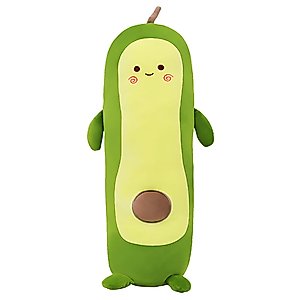 OPHRBU Cute Avocado Stuffed Plush Soft Hugging Pillow Toy，Plush Toy Doll Sleeping Pillow Doll Doll for Ideal Gift for Birthday, Valentine's Day, Christmas (27.5")