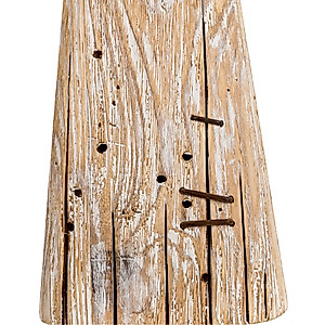 glitzhome Farmhouse Tabletop Decor Set of 3 Coastal Weathered Wood Whale Tail Statue Nautical Table Decor Rustic Distressed Wood Whale Tail Sculpture Table Centerpiece Home Decor