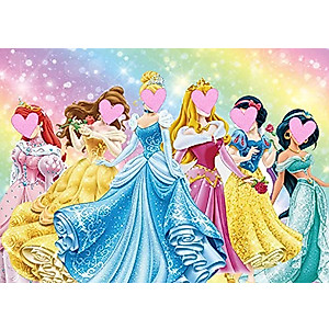 Princess Theme Photography Backdrop Princess Girl Dream Birthday Party Decoration Fantasy Princess Birthday Banner（7x5FT）