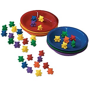 Learning Resources Baby Bear Sorting Set, Counting and Sorting Toys, Baby Bear Counters, Sorting Bears, 108 Pieces, Ages 3+