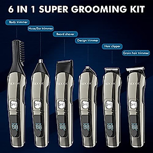 VIKICON Beard Trimmer for Men, All in 1 Mens Grooming Kit with Travel Case, IPX7 Waterproof Electric Razor Shavers, Hair Trimmer for Nose Mustache Face Body, Cordless Clippers, Gifts for Men, FK-8688T